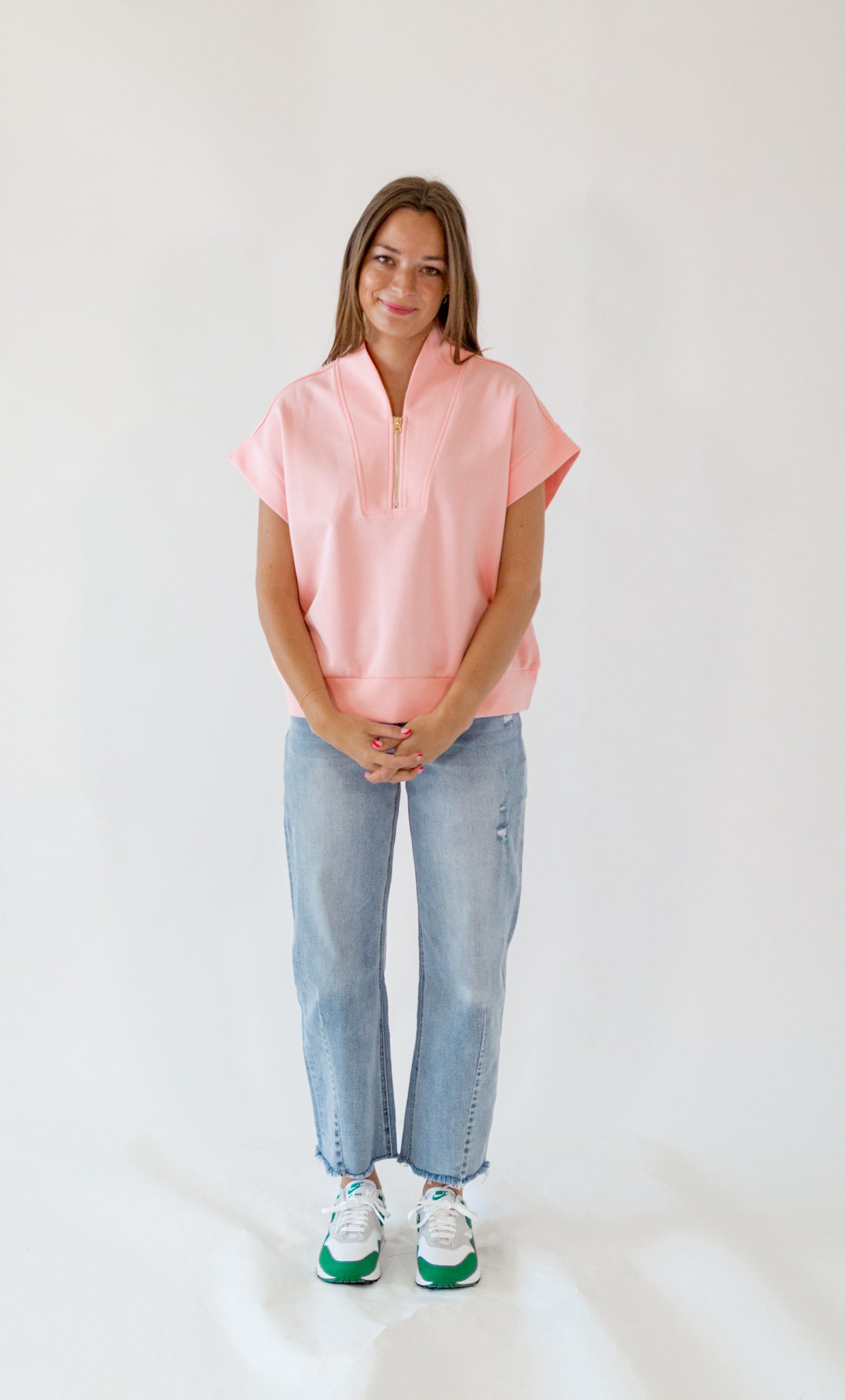 Olympia Scuba Pullover・Peach – Twirl Boutique