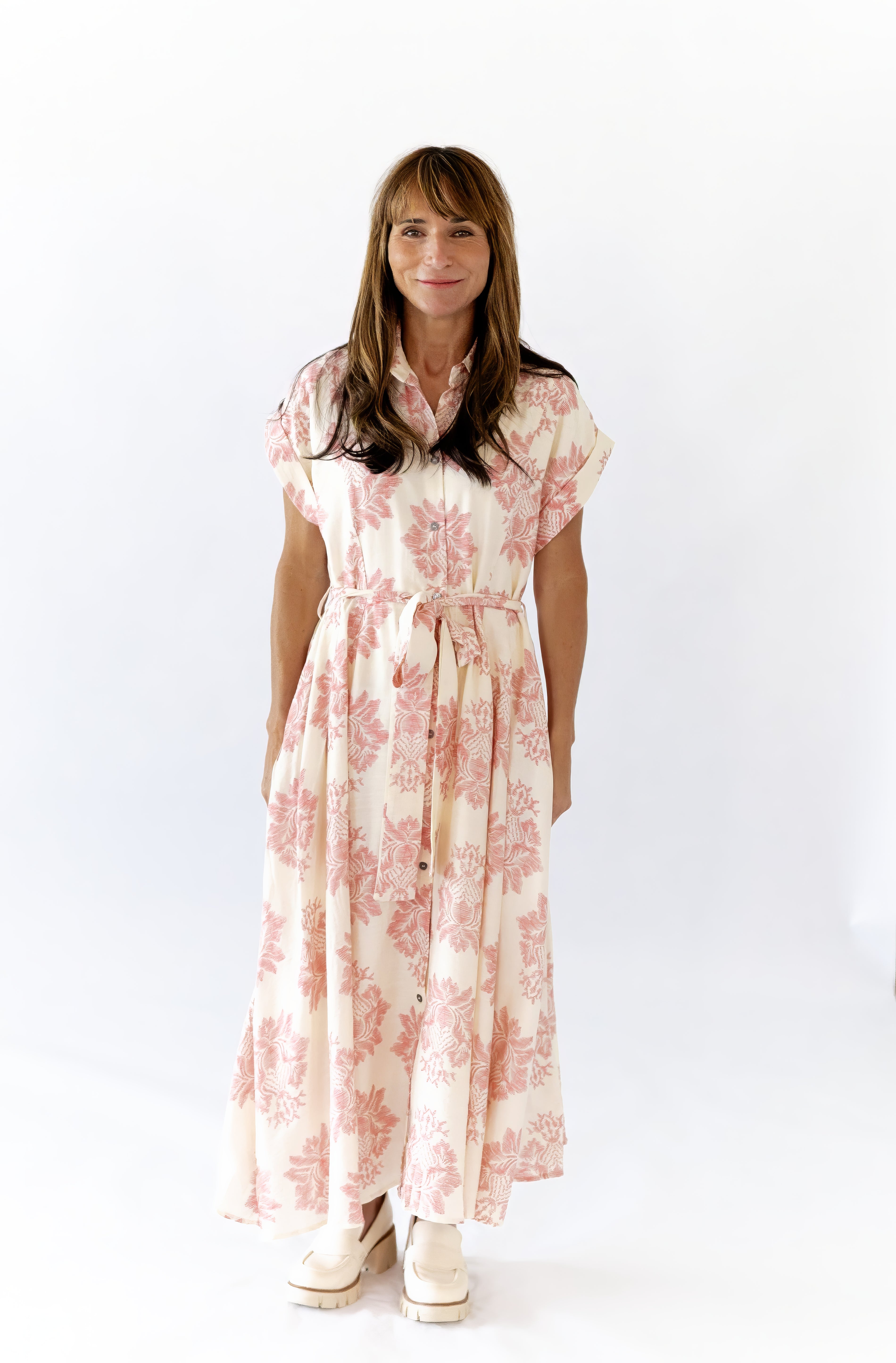 Tye Button Up Dress – Twirl Boutique