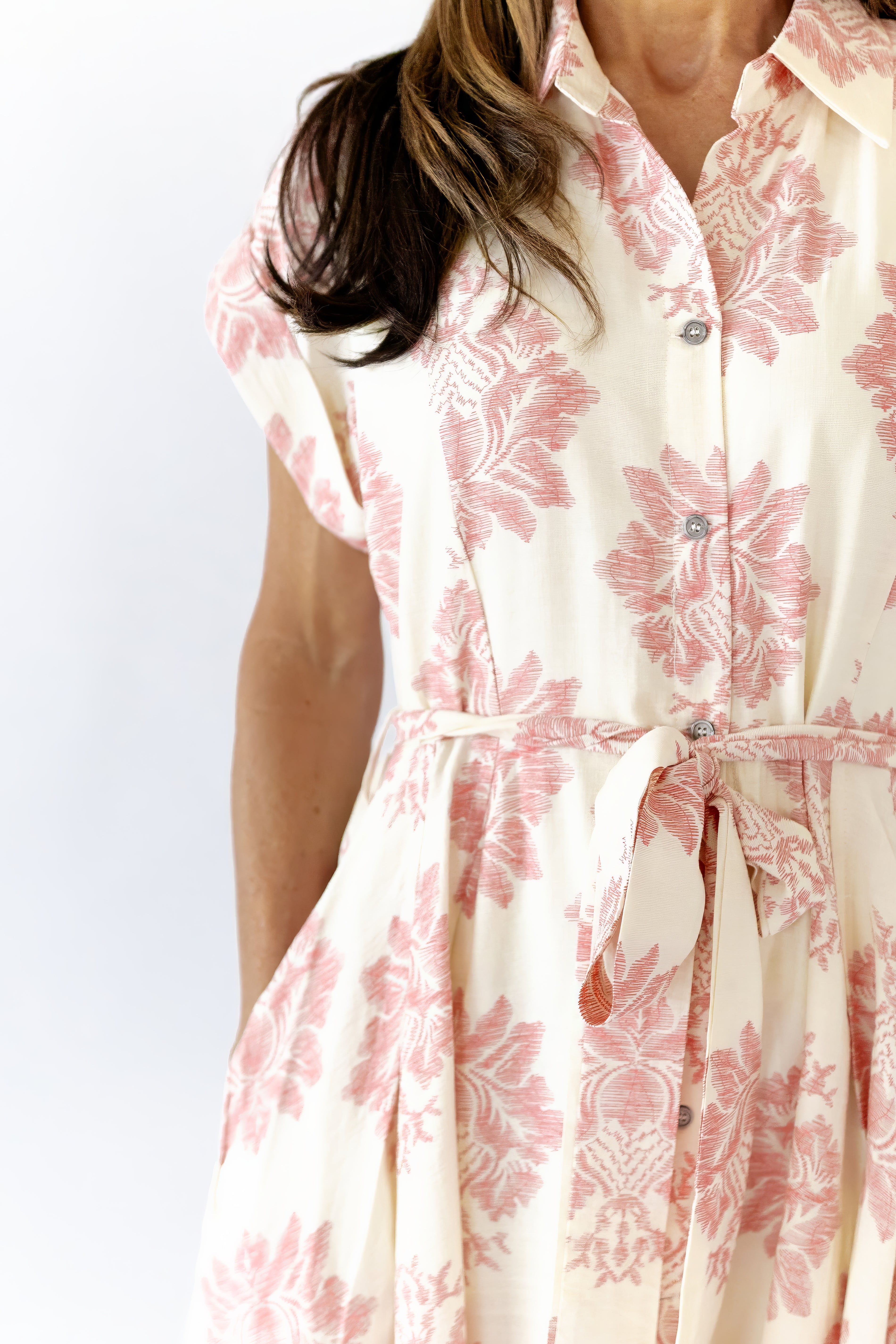Tye Button Up Dress – Twirl Boutique